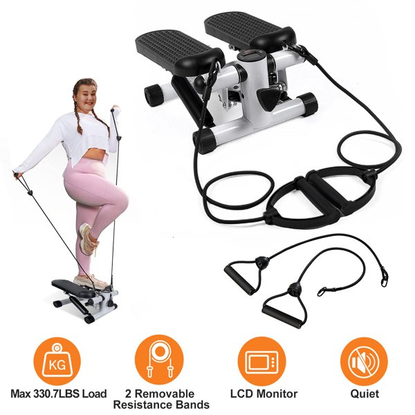 Fitness Step Machine, Mini Step Machine With Resistance Band, Home ...
